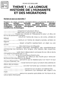 Les débuts de l’Humanité – Mémo Histoire Géo